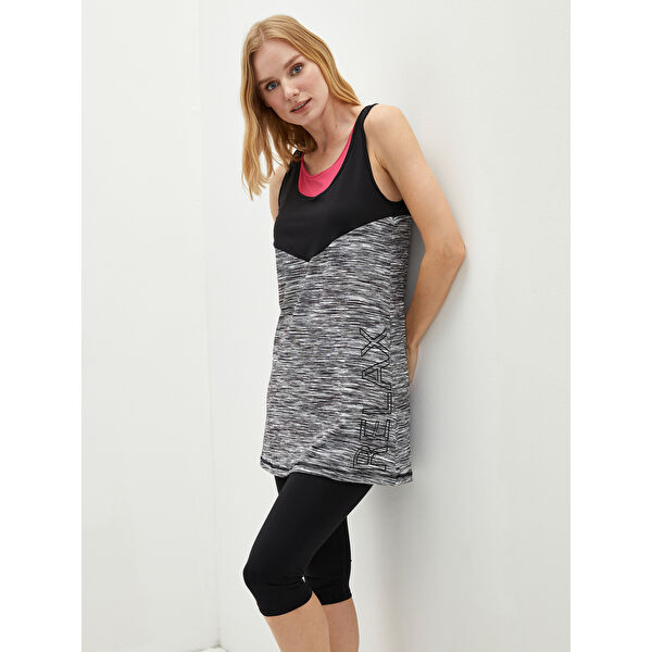 LCW DREAM U Yaka Baskılı Kadın Tesettür Mayo Takımı