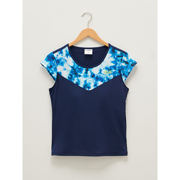 LCW DREAM Bisiklet Yaka Baskılı Kadın Tesettür Mayo