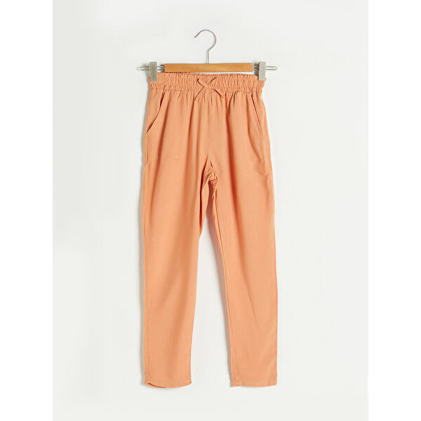Beli Lastikli Basic Viskon Kız Çocuk Pantolon