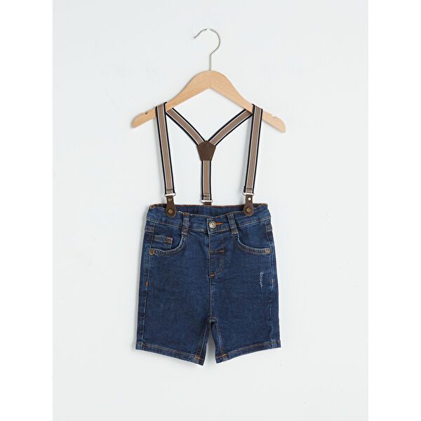 LCW GREEN Basic Erkek Bebek Jean Şort ve Pantolon Askısı 2'li LCW GREEN Basic Erkek Bebek Jean Şort ve Pantolon Askısı 2'li