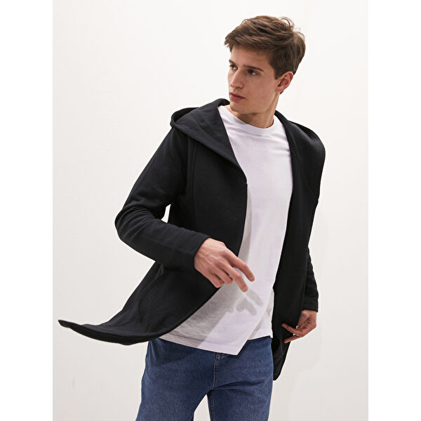 LCW CASUAL Kapüşonlu Uzun Erkek Spor Hırka