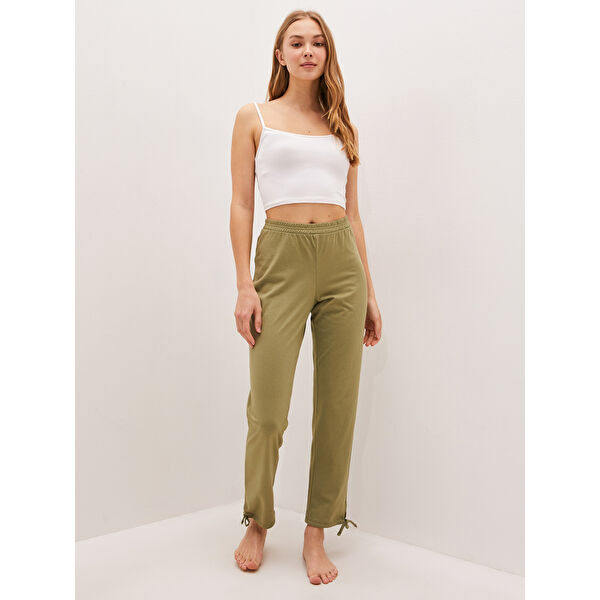 Beli Lastikli Düz Modal Karışımlı Kumaş Kadın Pijama Alt Beli Lastikli Düz Modal Karışımlı Kumaş Kadın Pijama Alt