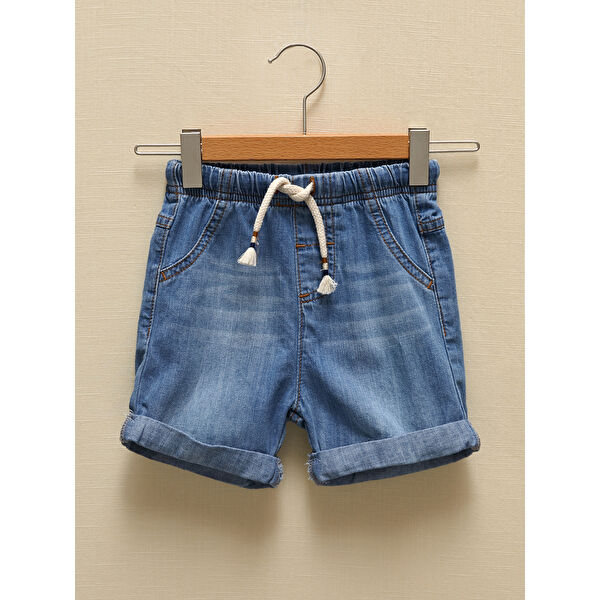 LCW GREEN Beli Lastikli Basic Erkek Bebek Jean Şort LCW GREEN Beli Lastikli Basic Erkek Bebek Jean Şort