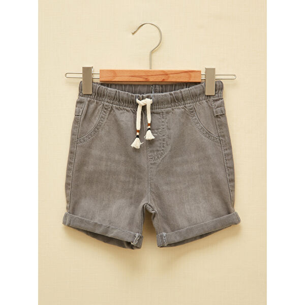 Comfort Fit Beli Lastikli Basic Erkek Bebek Jean Şort Comfort Fit Beli Lastikli Basic Erkek Bebek Jean Şort