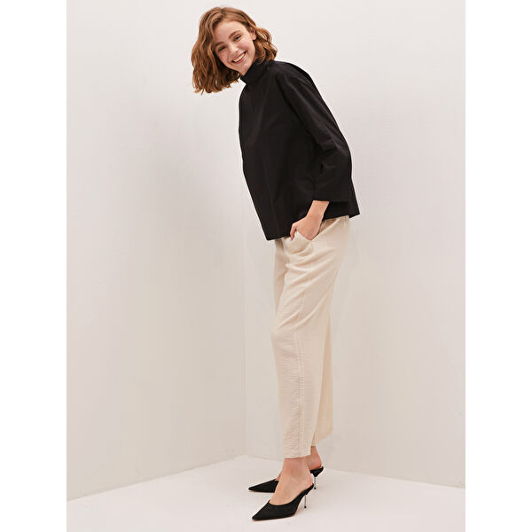 MODEST Beli Lastikli Comfort Fit Cep Detaylı Palazzo Kadın Pantolon MODEST Beli Lastikli Comfort Fit Cep Detaylı Palazzo Kadın Pantolon