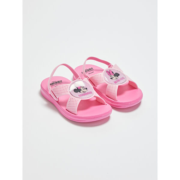 Kız Bebek Minnie Mouse Lisanslı Tek Bantlı Plaj Terliği