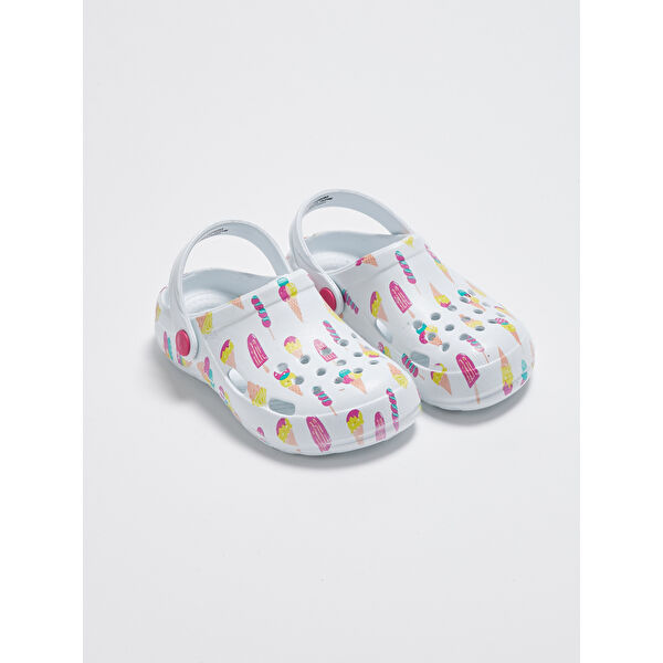 Baskılı Kız Çocuk Plaj Sandaleti