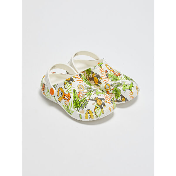 Baskılı Delikli Erkek Çocuk Sandalet