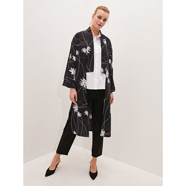 MODEST Desenli Oversize Kadın İnce Kimono