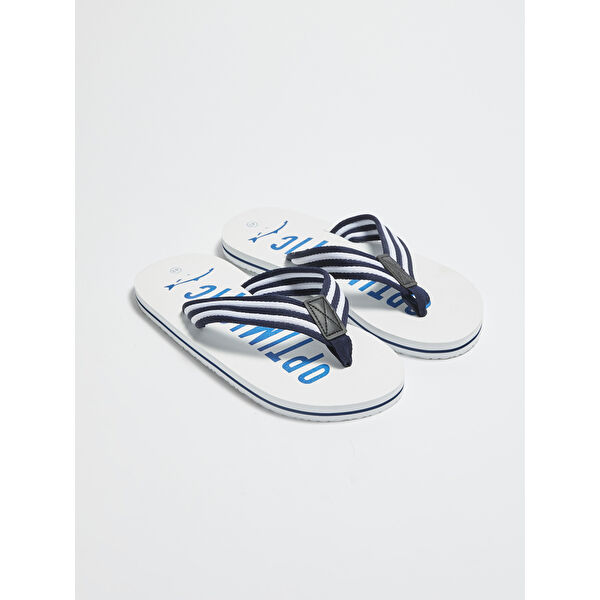 Baskılı Parmak Arası Erkek Plaj Terliği