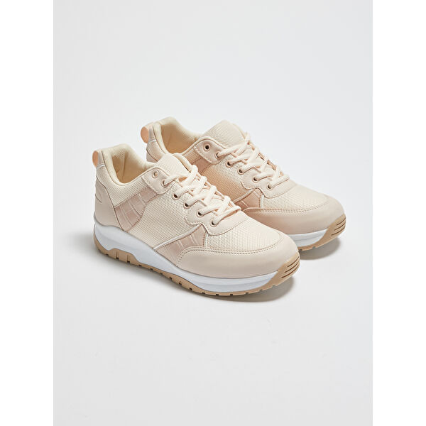 File Detaylı Bağcıklı Kadın Aktif Spor Ayakkabı