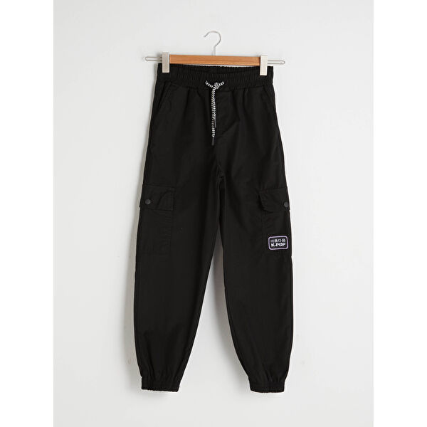 Beli Lastikli Gabardin Kız Çocuk Jogger Pantolon