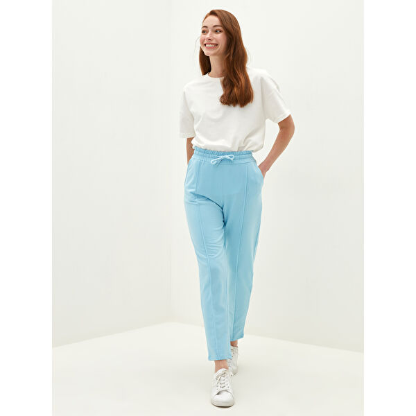 LCW BASIC LCW GREEN Beli Lastikli Düz Cep Detaylı Kadın Eşofman Altı