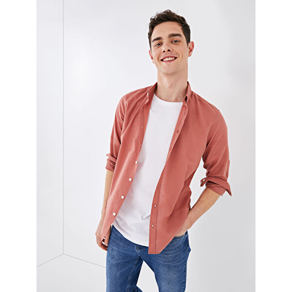 XSIDE Slim Fit Uzun Kollu Pamuklu Erkek Gömlek