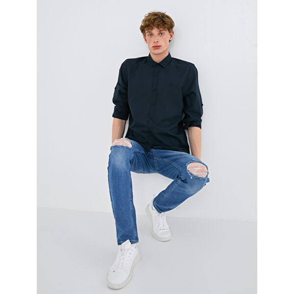 XSIDE Slim Fit Uzun Kollu Erkek Gömlek