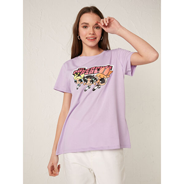 LCW CASUAL Bisiklet Yaka PowerPuff Girl Baskılı Kısa Kollu Pamuklu Kadın Tişört LCW CASUAL Bisiklet Yaka PowerPuff Girl Baskılı Kısa Kollu Pamuklu Kadın Tişört