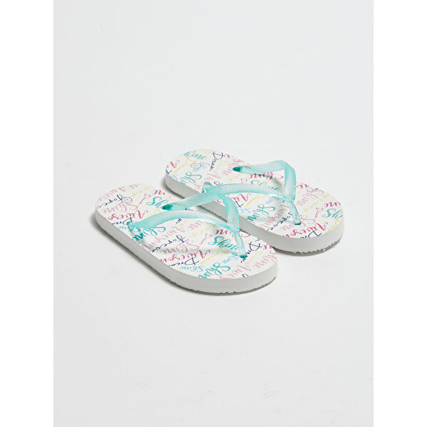 Baskılı Kız Çocuk Parmak Arası Terlik Baskılı Kız Çocuk Parmak Arası Terlik