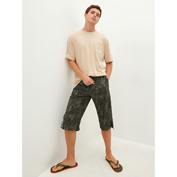 Uzun Boy Desenli Erkek Deniz Şortu Uzun Boy Desenli Erkek Deniz Şortu