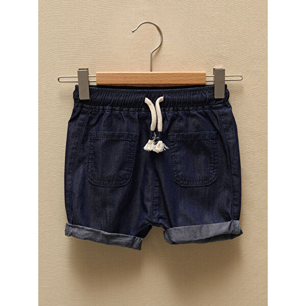 LCW GREEN Beli Lastikli Basic Organik Pamuklu Erkek Bebek Jean Şort LCW GREEN Beli Lastikli Basic Organik Pamuklu Erkek Bebek Jean Şort