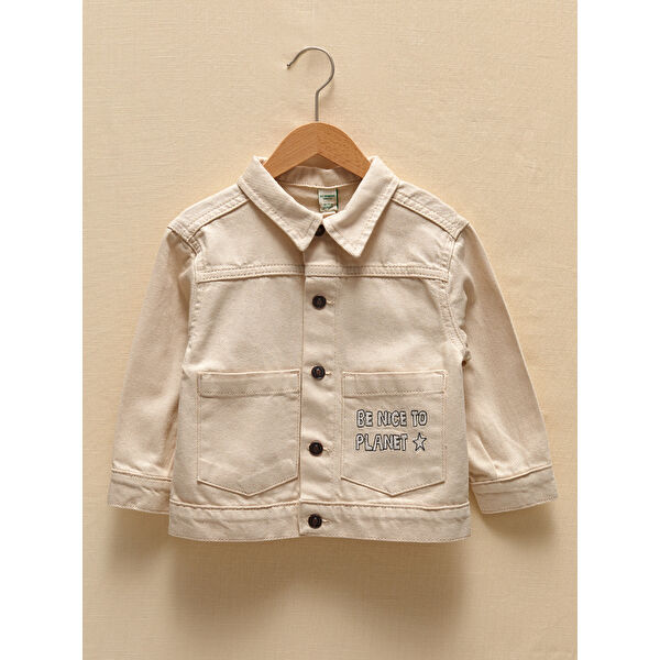LCW GREEN Uzun Kollu Baskılı Erkek Bebek Jean Ceket LCW GREEN Uzun Kollu Baskılı Erkek Bebek Jean Ceket