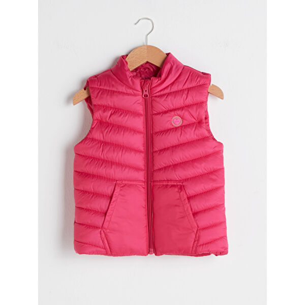 Dik Yaka Basic Kız Bebek Fermuarlı Yelek Dik Yaka Basic Kız Bebek Fermuarlı Yelek