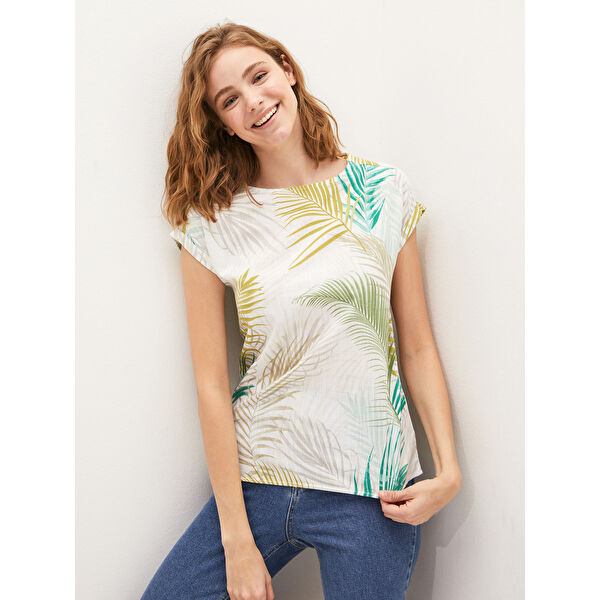 LCW CLASSIC Bisiklet Yaka Puantiye Desenli Kısa Kollu Pamuklu Kadın Bluz LCW CLASSIC Bisiklet Yaka Puantiye Desenli Kısa Kollu Pamuklu Kadın Bluz