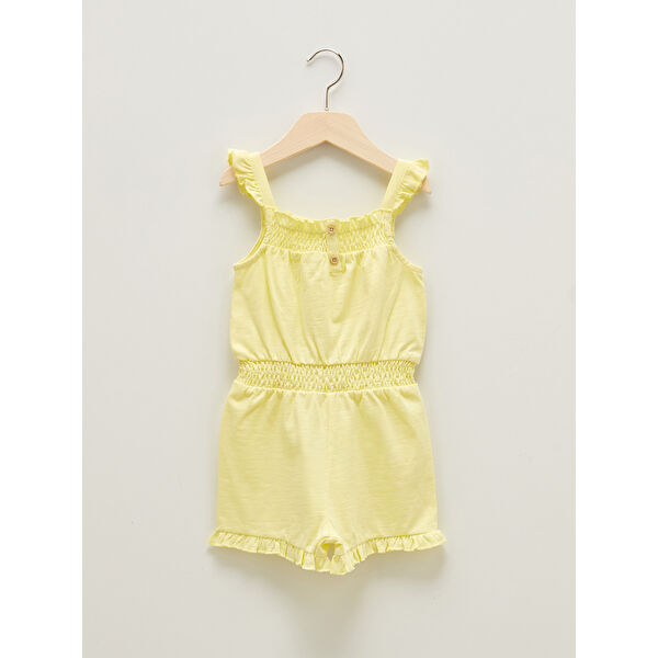 Bisiklet Yaka Askılı Kız Bebek Salopet