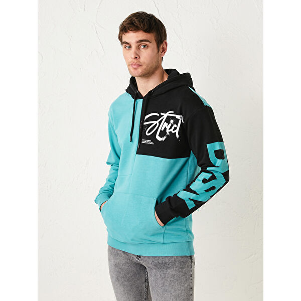 LCW CASUAL Kapüşonlu Uzun Kollu Baskılı Kalın Erkek Sweatshirt LCW CASUAL Kapüşonlu Uzun Kollu Baskılı Kalın Erkek Sweatshirt