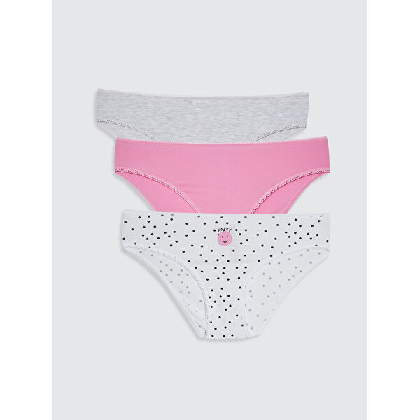 LCW DREAM Puantiyeli Bikini Külot 3'lü Paket