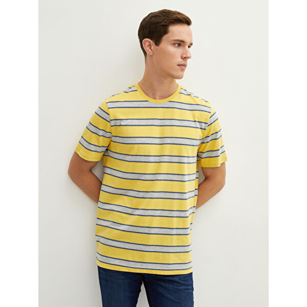 LCW CLASSIC Bisiklet Yaka Kısa Kollu Çizgili Penye Erkek Tişört LCW CLASSIC Bisiklet Yaka Kısa Kollu Çizgili Penye Erkek Tişört