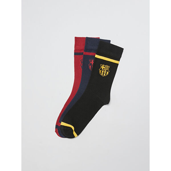 Barcelona Baskılı Erkek Soket Çorap 3'lü