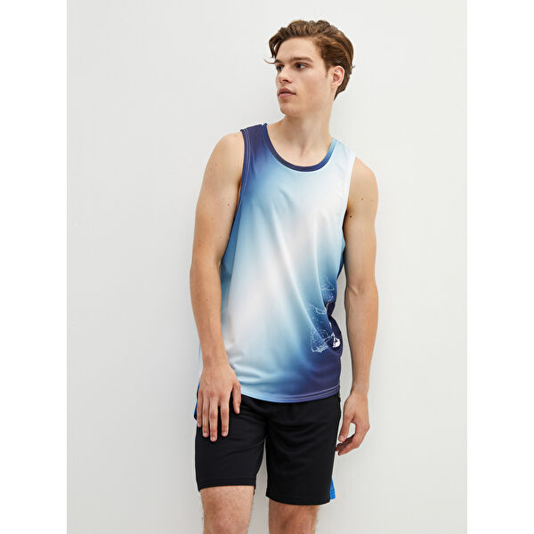 LCW SPORTS Bisiklet Yaka Baskılı Spor Erkek Atlet