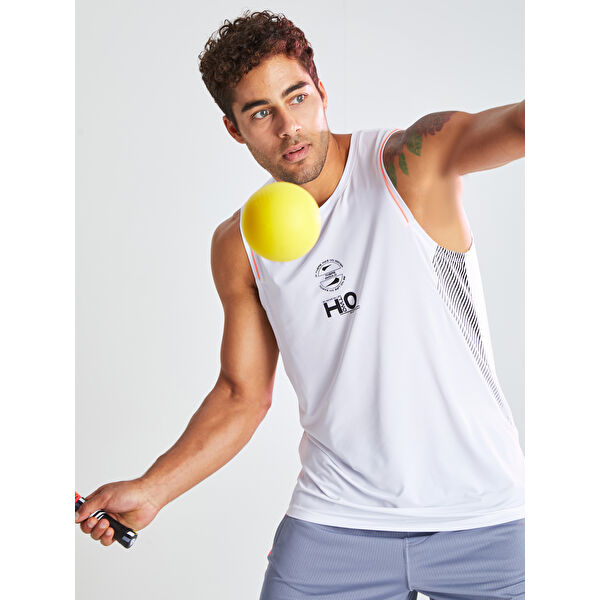 LCW SPORTS Bisiklet Yaka Kolsuz Baskılı Erkek Spor Atlet