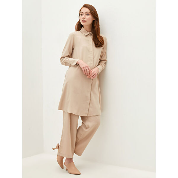 MODEST Beli Lastikli Bol Fit Cep Detaylı Medine İpeği Kumaş Kadın Pantolon MODEST Beli Lastikli Bol Fit Cep Detaylı Medine İpeği Kumaş Kadın Pantolon