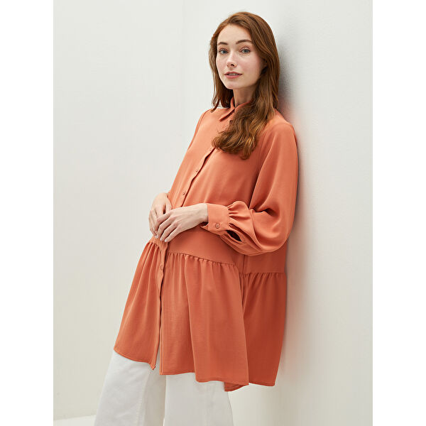 MODEST Gömlek Yaka Düz Uzun Kollu Medine İpeği Kumaş Kadın Tunik MODEST Gömlek Yaka Düz Uzun Kollu Medine İpeği Kumaş Kadın Tunik