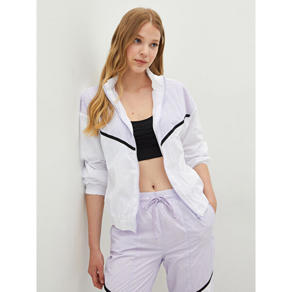 LCW ACTIVE Dik Yaka Renk Bloklu Uzun Kollu Kadın Spor Mont LCW ACTIVE Dik Yaka Renk Bloklu Uzun Kollu Kadın Spor Mont