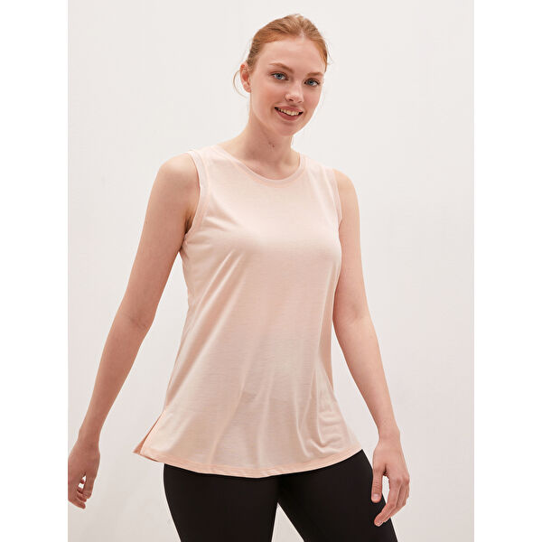 LCW ACTIVE Bisiklet Yaka Düz Kadın Spor Tişört