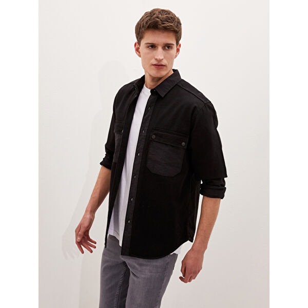 LCW CASUAL Rahat Kalıp Uzun Kollu Erkek Jean Gömlek