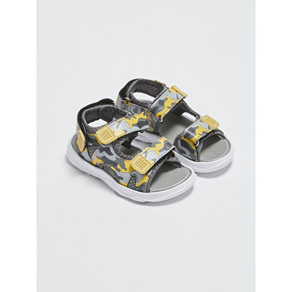 Baskılı Cırt Cırtlı Erkek Çocuk Sandalet