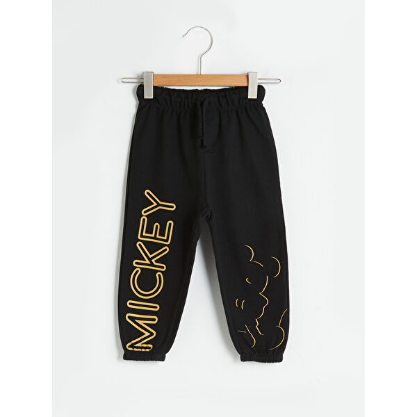 Beli Lastikli Mickey Mouse Baskılı Erkek Bebek Jogger Eşofman Altı Beli Lastikli Mickey Mouse Baskılı Erkek Bebek Jogger Eşofman Altı
