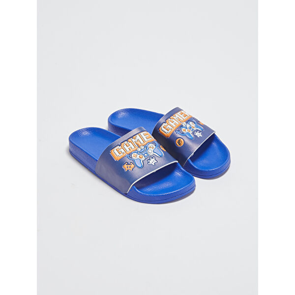 Baskılı Tek Bantlı Erkek Çocuk Terlik