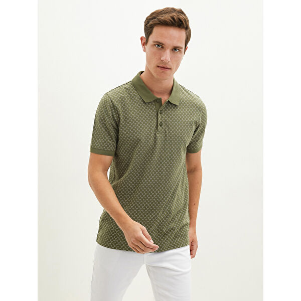 LCW CLASSIC Polo Yaka Kısa Kollu Desenli Erkek Tişört