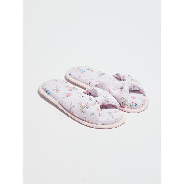 Pelüş Tek Bantlı Kadın Ev Terliği