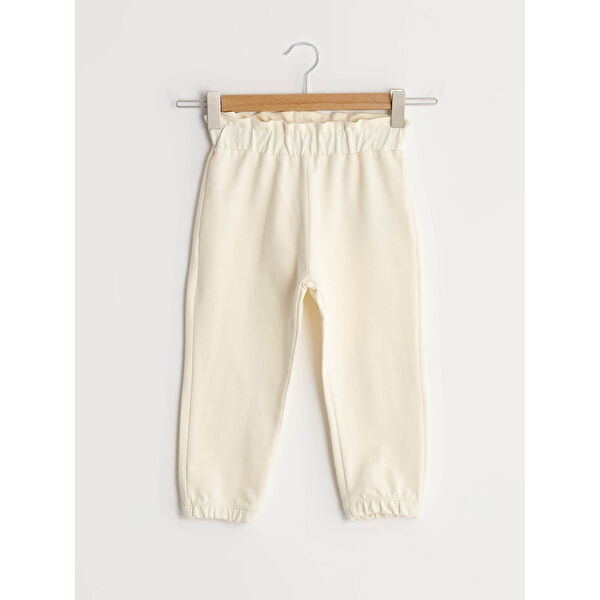 Beli Lastikli Basic Pamuklu Kız Bebek Jogger Eşofman Alt Beli Lastikli Basic Pamuklu Kız Bebek Jogger Eşofman Alt