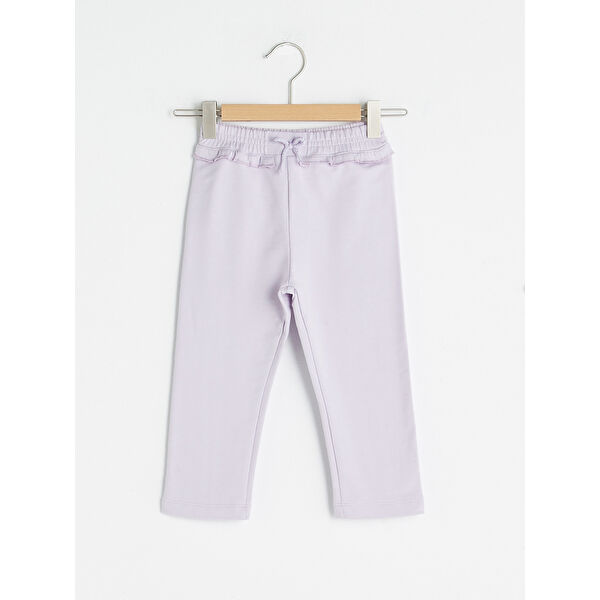 Beli Lastikli Basic Pamuklu Kız Bebek Eşofman Alt Beli Lastikli Basic Pamuklu Kız Bebek Eşofman Alt