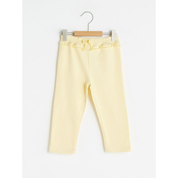 Beli Lastikli Basic Pamuklu Kız Bebek Eşofman Alt Beli Lastikli Basic Pamuklu Kız Bebek Eşofman Alt