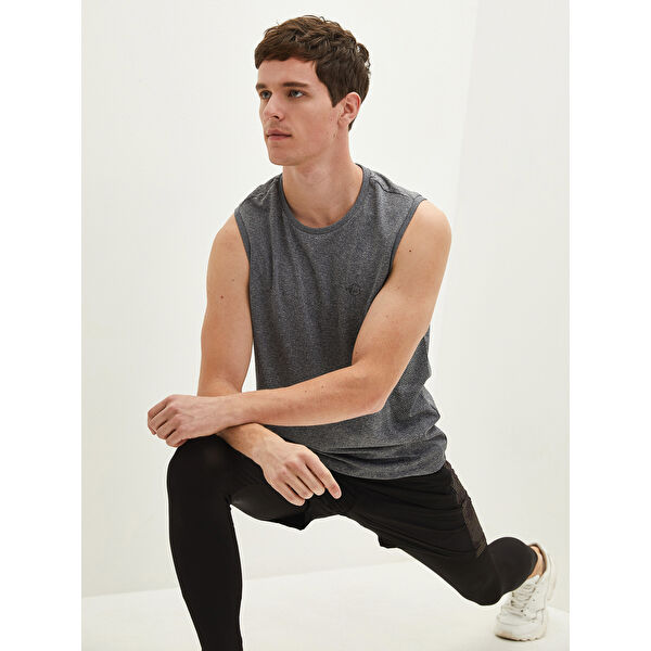 LCW SPORTS Bisiklet Yaka Kolsuz Aktif Spor Erkek Atlet