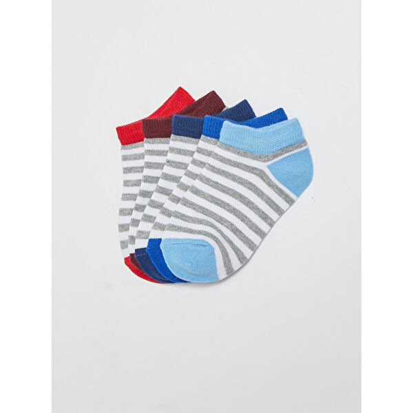 Çizgili Erkek Bebek Patik Çorap 5'li