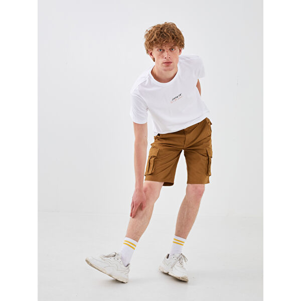 XSIDE Standart Kalıp Gabardin Erkek Kargo Şort