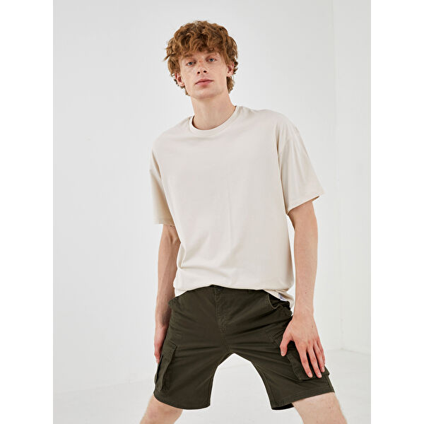 XSIDE Standart Kalıp Gabardin Erkek Kargo Şort